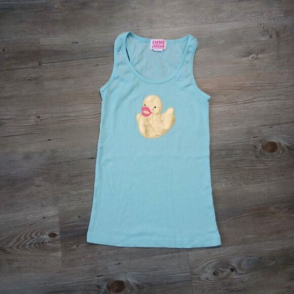 Emme Jordan | Tops | Y2k Blue Ribbed Rubber Duckie Kidcore Tank | Poshmark